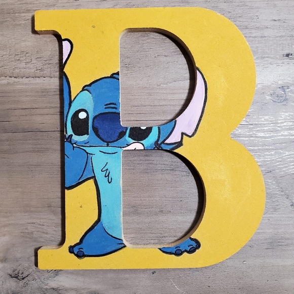Disney | Accents | Hand Painted Lilo Stitch Letter Art | Poshmark